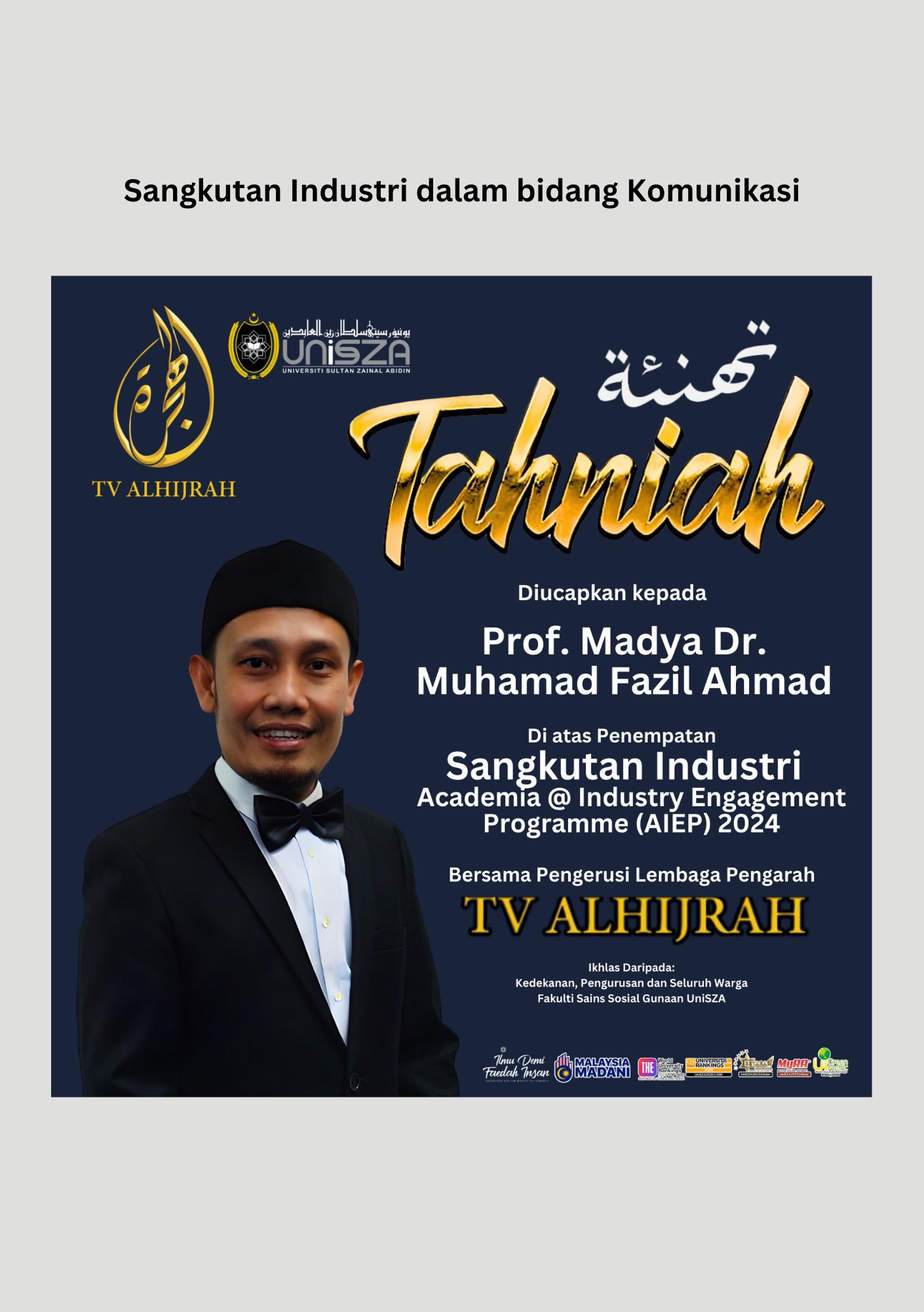 Course: PROF. MADYA DR. MUHAMAD FAZIL BIN AHMAD, Topic: Falsafah ...